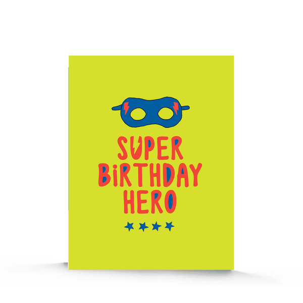 Superhero Birthday Card | Superhero Mask Birthday Card – Stacey M Design