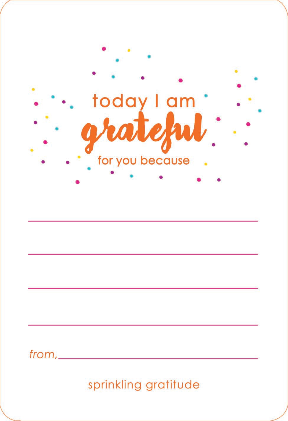 Sprinkling Gratitude Mini Notes – Stacey M Design